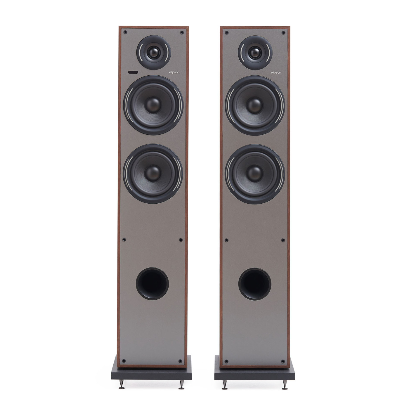 Elipson Horus 11F Active Bt, Active Floorstand Speakers - Walnut/Dark ...