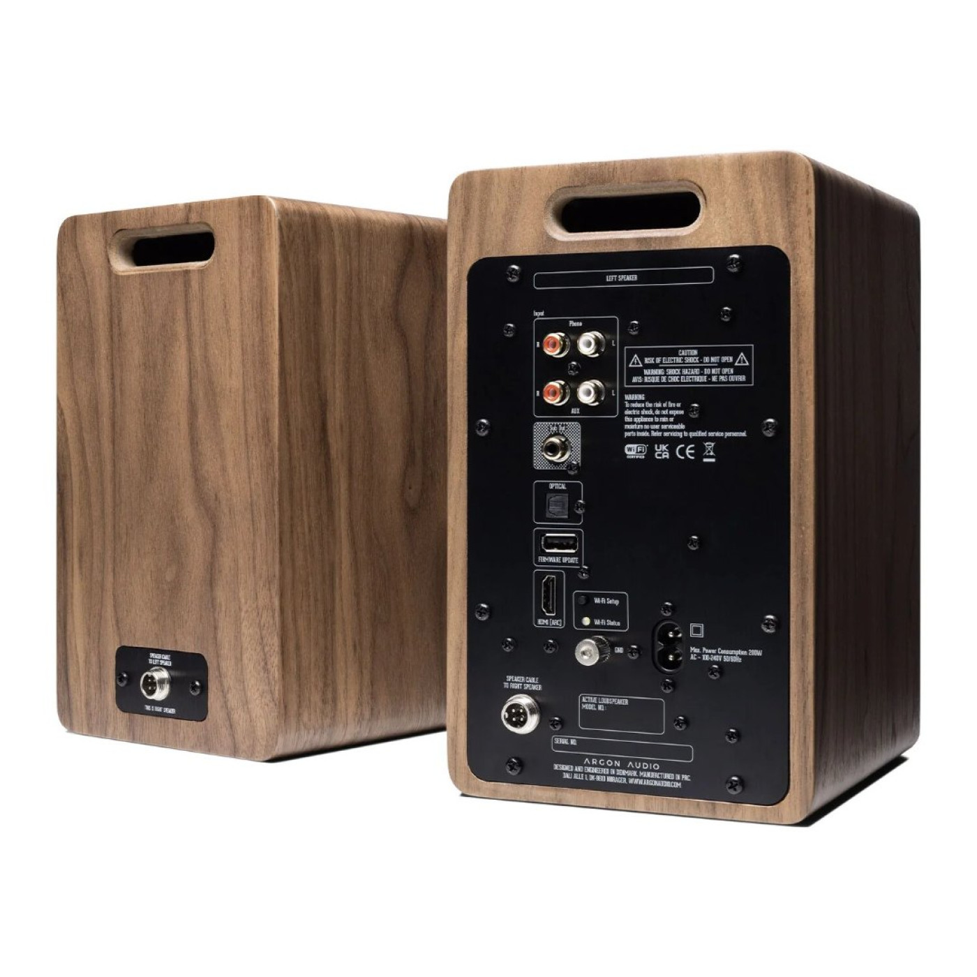 Argon Audio Forte A4 WIFI - Walnut (Per Pair) | Hi-Fi+ Benelux