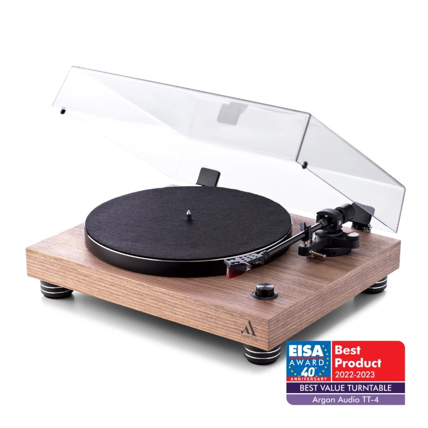 Argon Audio TT-4 Turntable - Walnut Veneer | Hi-Fi+ Benelux