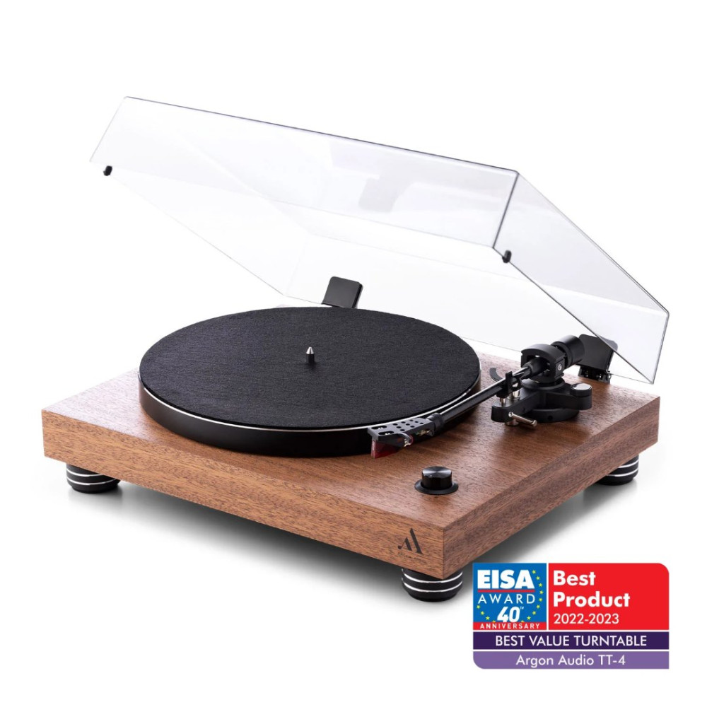 Argon Audio TT-4 Turntable - Mahogany Veneer | Hi-Fi+ Benelux